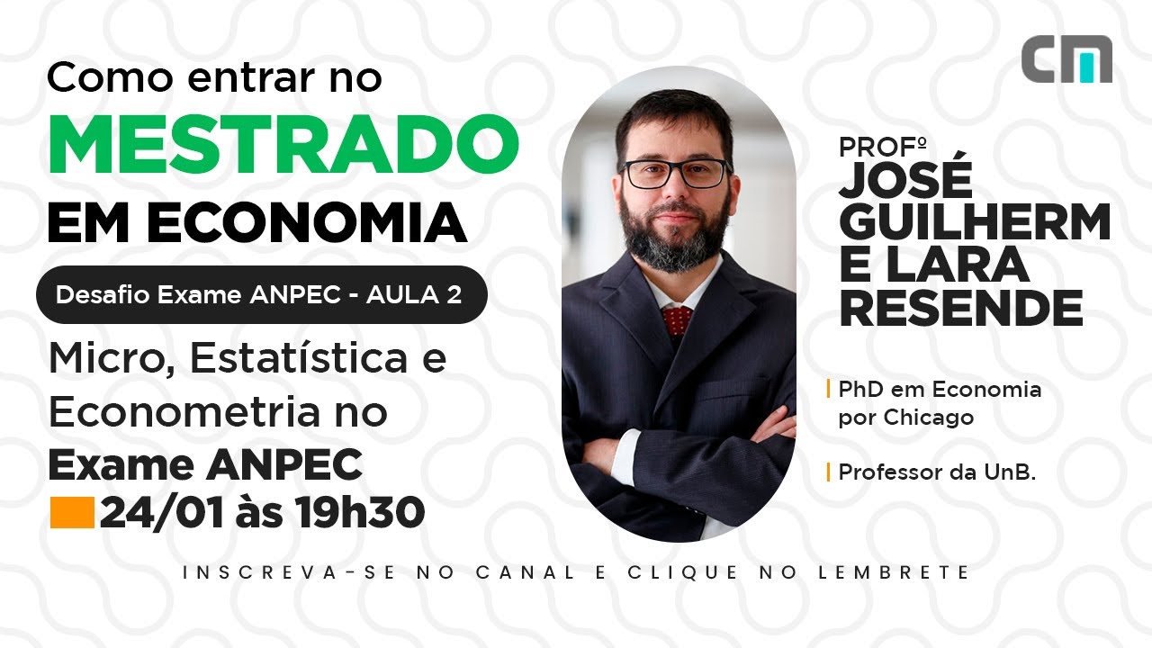 Desafio ANPEC - Microeconomia e Estatística no Exame ANPEC | Curso Cecília Menon